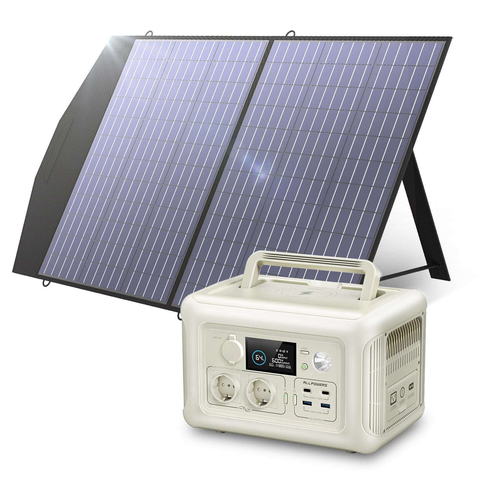 ALLPOWERS Generador Solar 600W (R600 + SP027 Panel solar 100W )